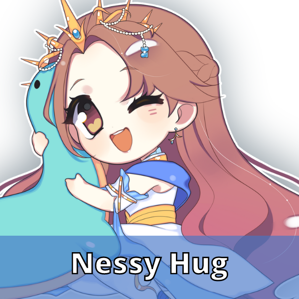 Nessy Hug Sticker – KitsuneCorners