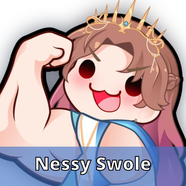 Nessy Swole Sticker – KitsuneCorners